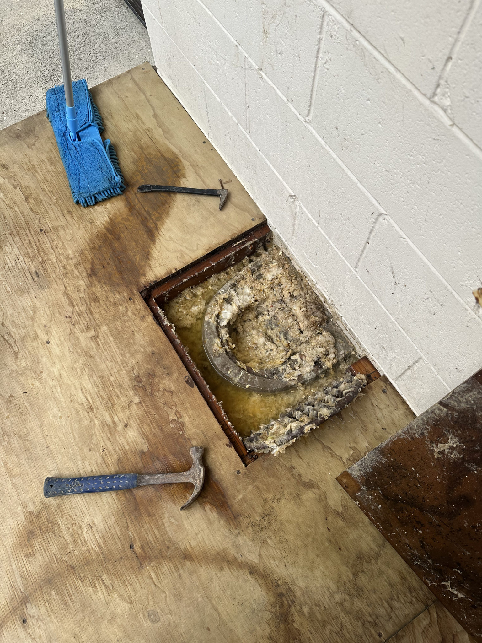 Blocked overflow relief gully at Onehunga - Response Drain Unblocking